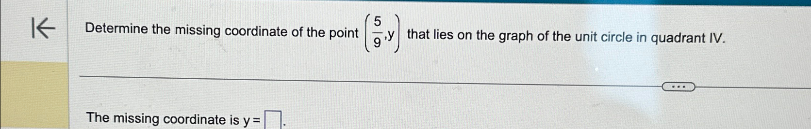 Solved Determine the missing coordinate of the point (59,y) | Chegg.com