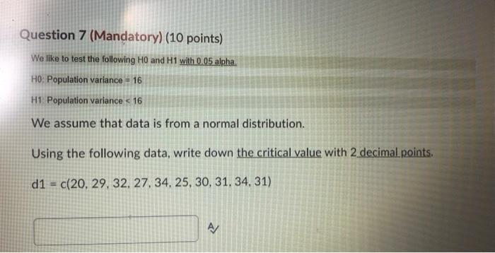 Solved We like to test the following HO and H1 with 0.05 | Chegg.com
