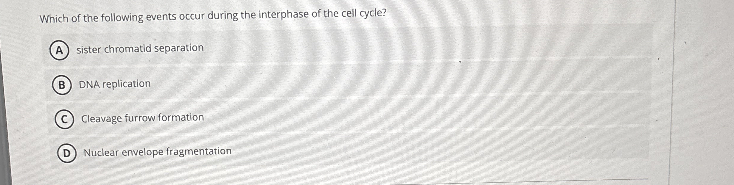 Solved Which of the following events occur during the | Chegg.com