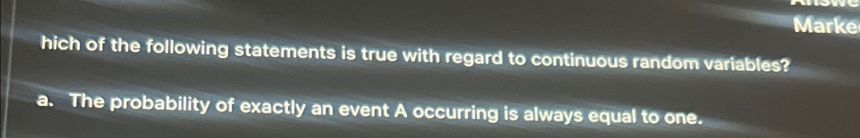 Solved hich of the following statements is true with regard | Chegg.com