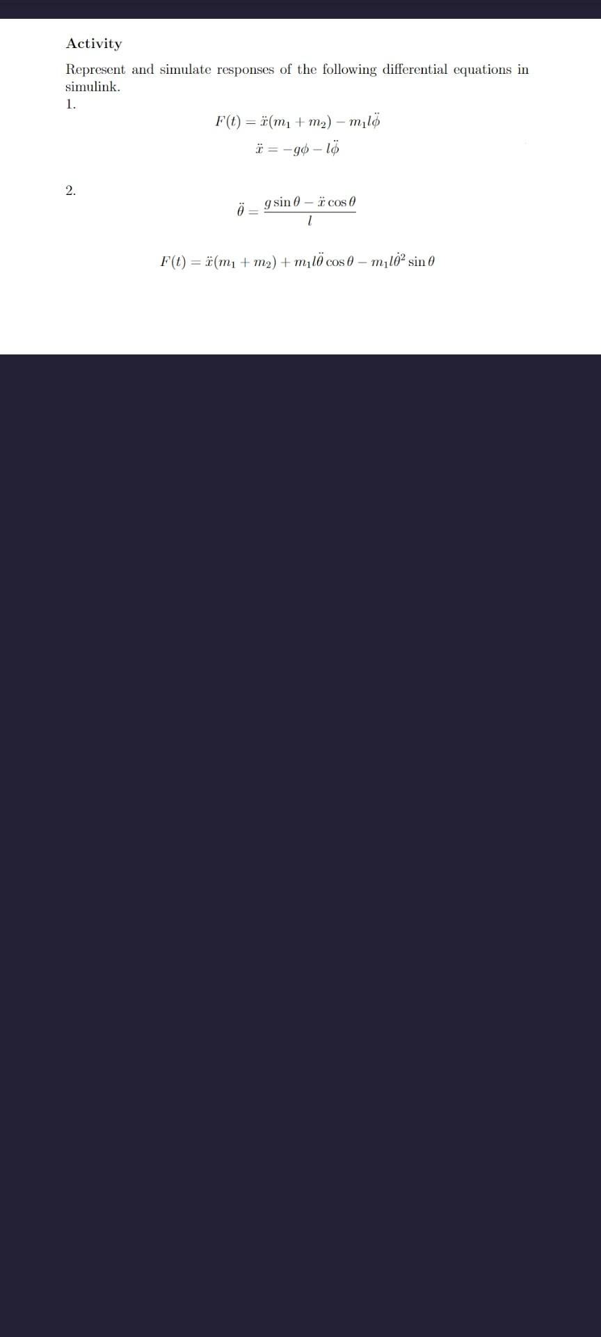 Solved Represent and simulate responses of the following | Chegg.com