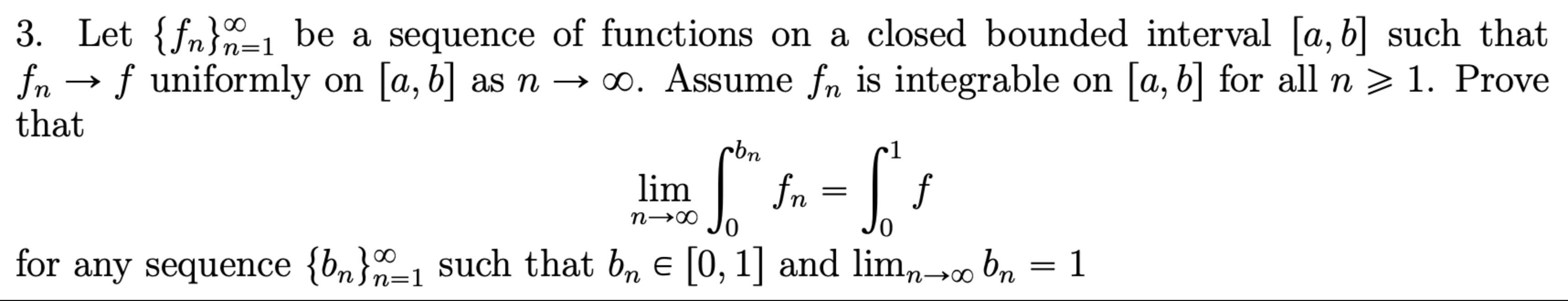 Solved Let {fn}n=1∞ ﻿be a sequence of functions on a closed | Chegg.com