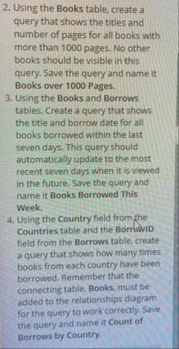 Solved Using the Books table, create a query that shows the | Chegg.com