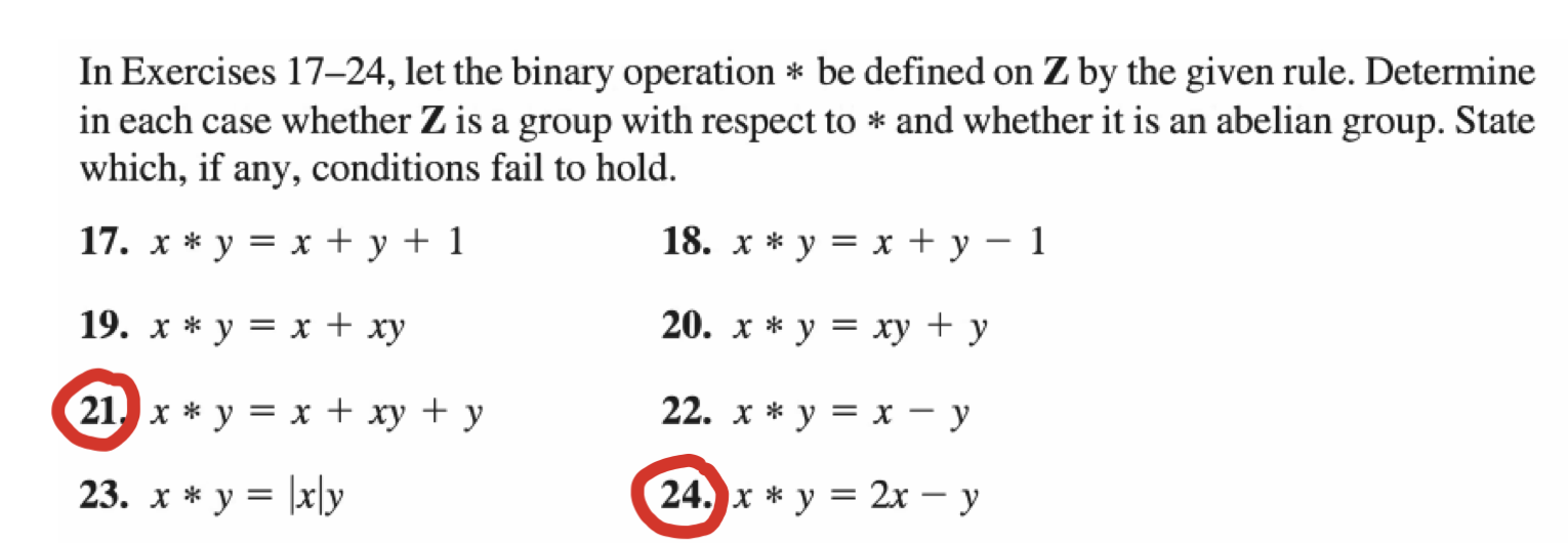 Solved In Exercises 17-24, ﻿let the binary operation ** ﻿be | Chegg.com