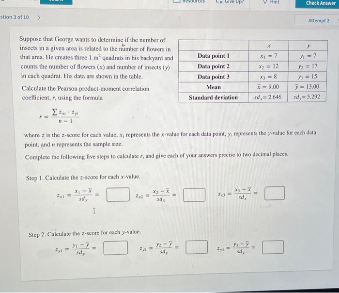Solved Resources Lx Give Up? Hint Check Answer stion 3 of 10 | Chegg.com
