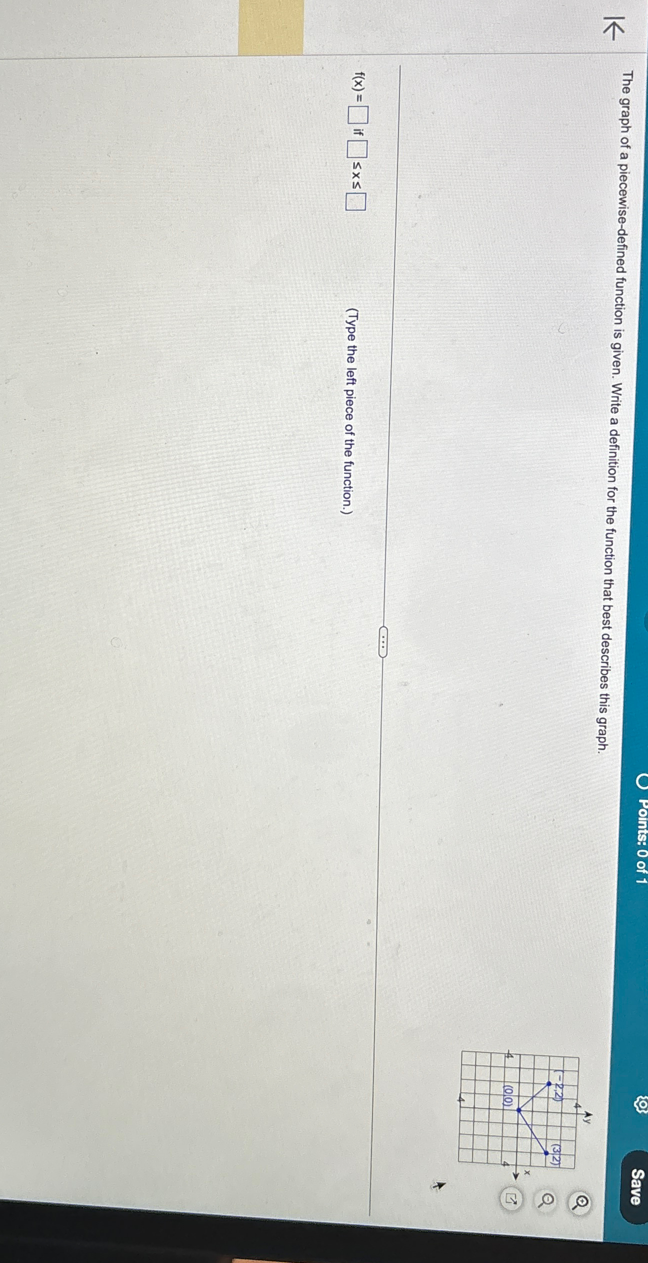 Solved The graph of a piecewise-defined function is given. | Chegg.com