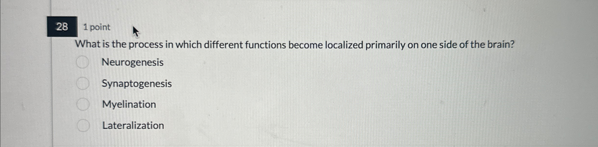 Solved 281 ﻿pointWhat is the process in which different | Chegg.com