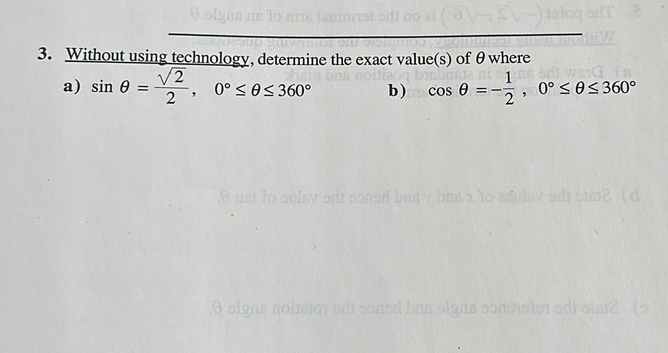 Solved Without using technology, determine the exact | Chegg.com