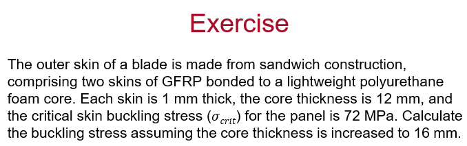 Solved The outer skin of a blade is made from sandwich | Chegg.com