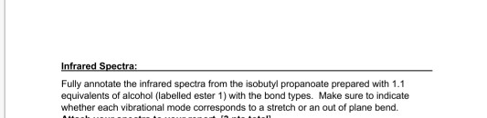 Solved Infrared Spectra: Fully annotate the infrared spectra | Chegg.com