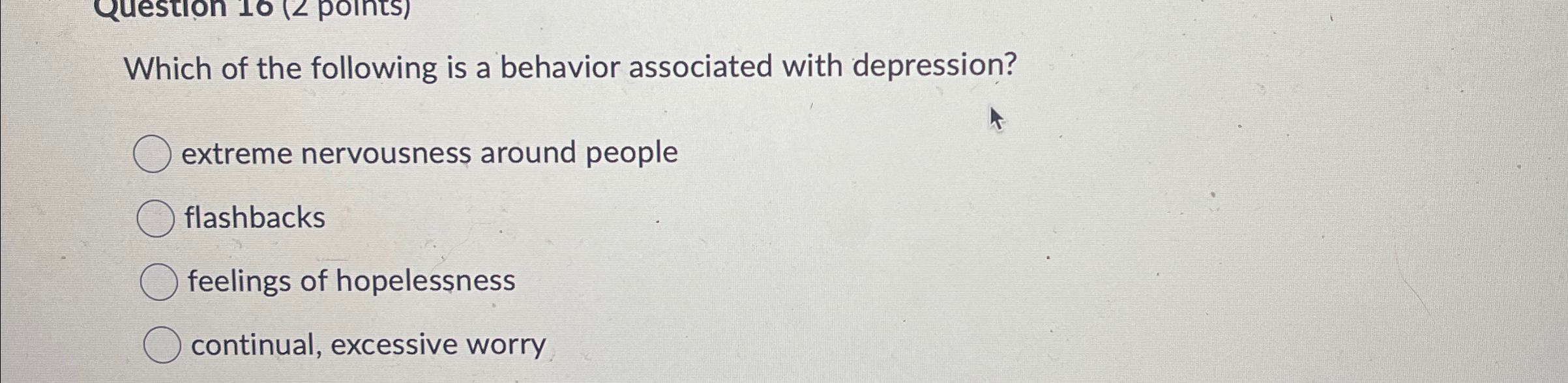 Solved Which of the following is a behavior associated with | Chegg.com