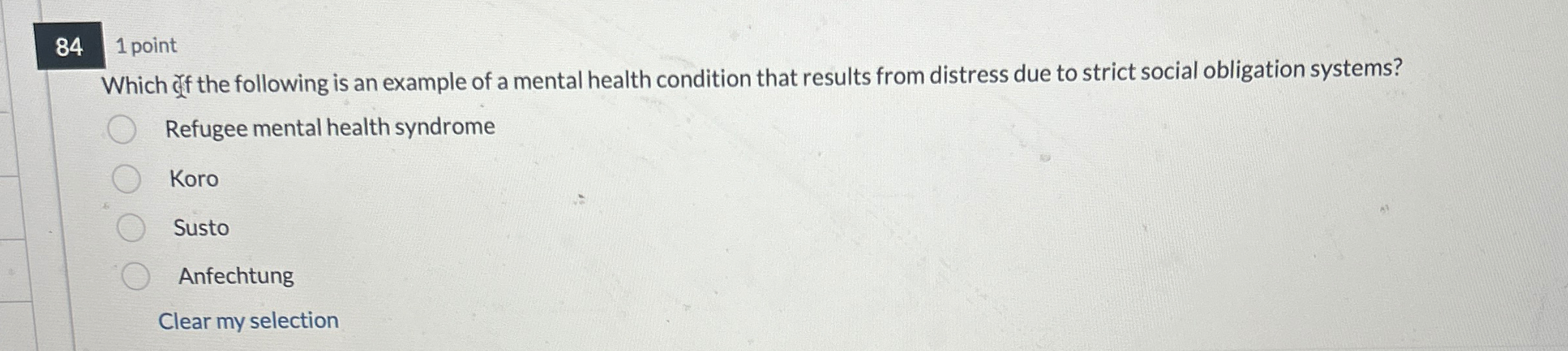 Solved 841 ﻿pointWhich cif the following is an example of a | Chegg.com
