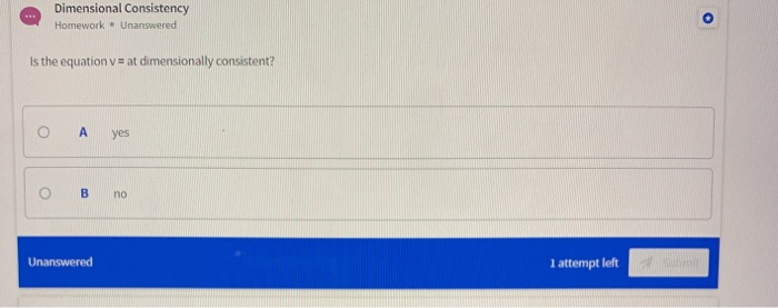 Solved Dimensional Consistency Homework . Unanswered Is the | Chegg.com