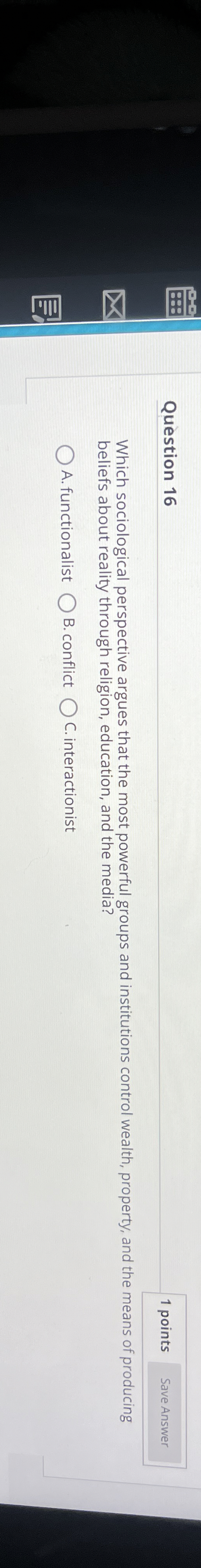 Solved Question 16Which sociological perspective argues that | Chegg.com Solved Question 16Which sociological perspective argues that | Chegg.com