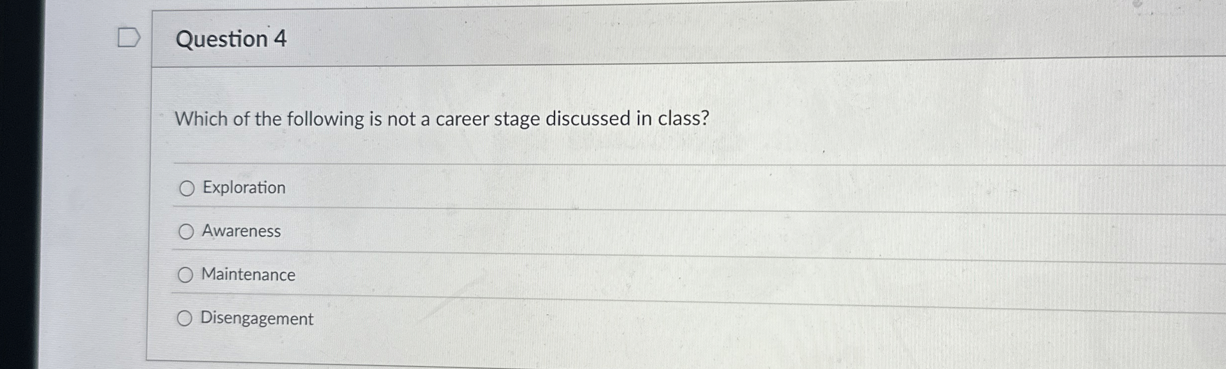 Solved Question 4Which of the following is not a career | Chegg.com