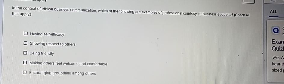 Solved In the context of ethical business communication, | Chegg.com