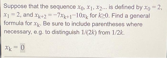 Solved Suppose that the sequence x0,x1,x2… is defined by | Chegg.com