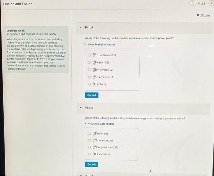 Solved Fission and Fusion