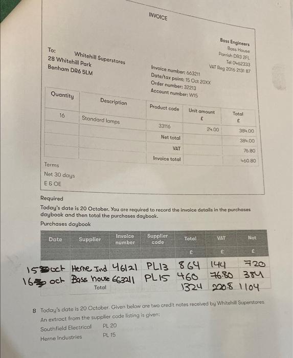 Solved Total 7 Given below are two invoices received from | Chegg.com