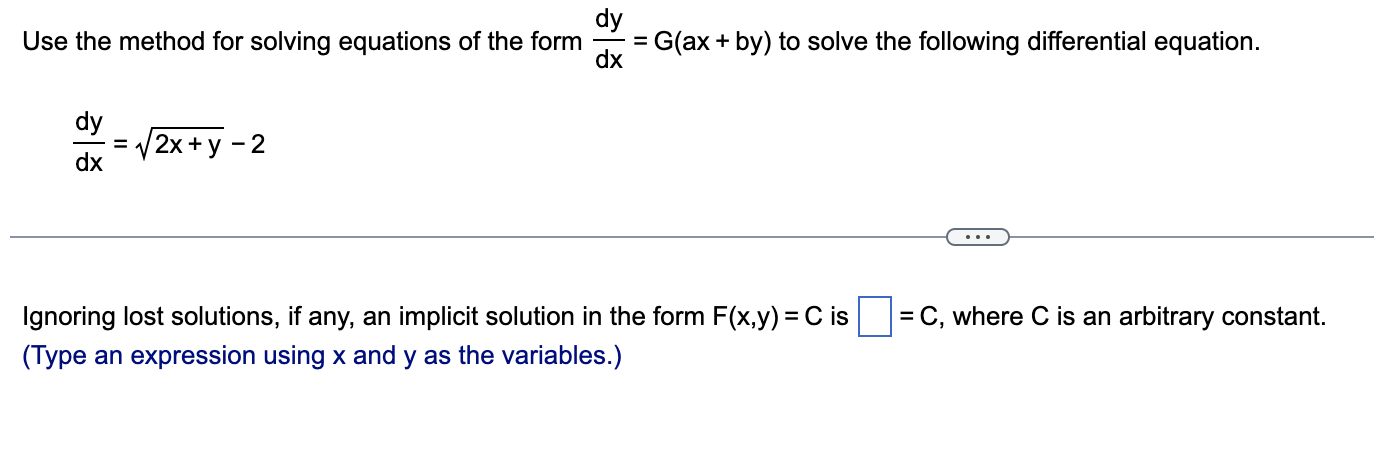 Solved Use the method for solving equations of the form | Chegg.com