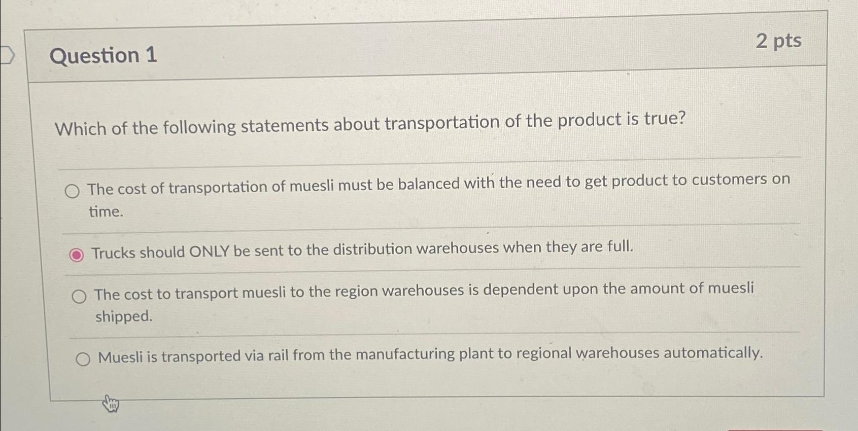 Solved Question 12 ﻿ptsWhich of the following statements | Chegg.com