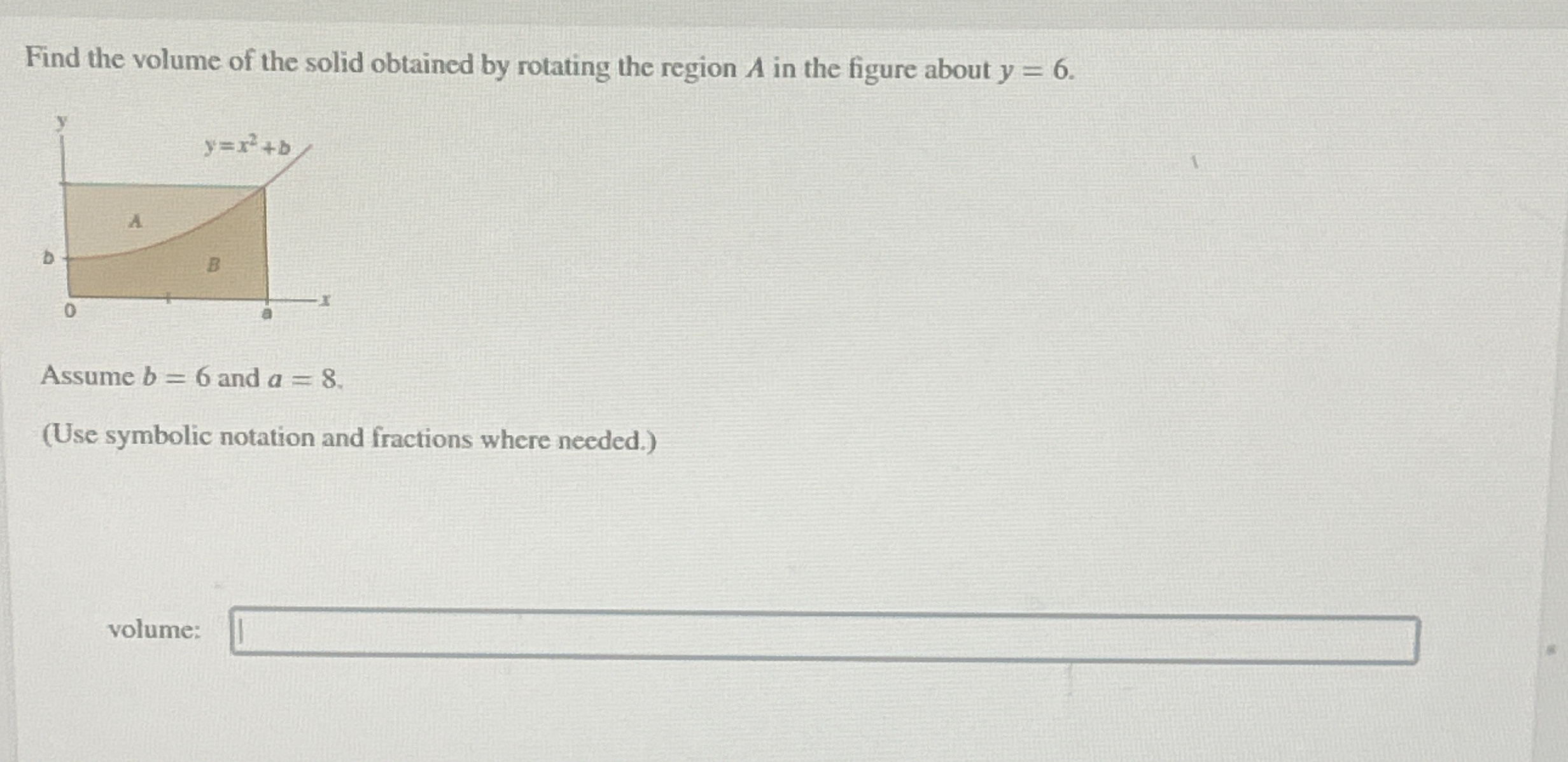 Solved Find the volume of the solid obtained by rotating the | Chegg.com