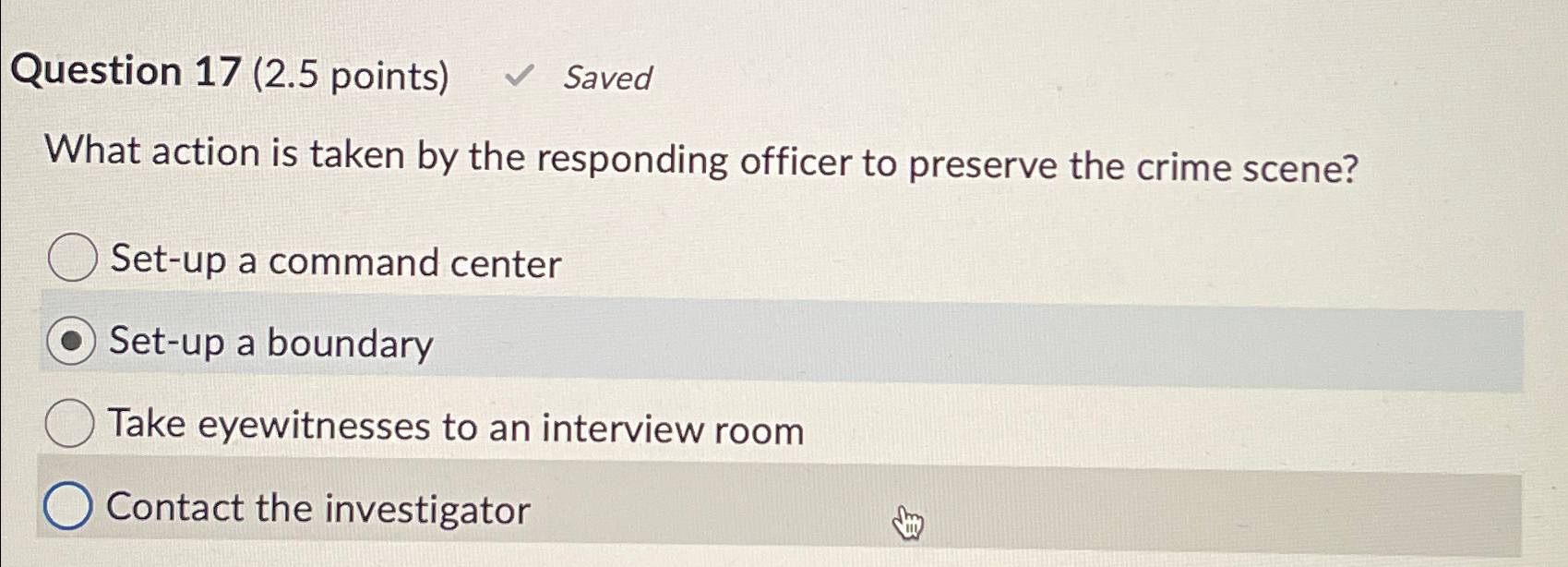 Solved Question 17 (2.5 ﻿points) ﻿SavedWhat action is taken | Chegg.com