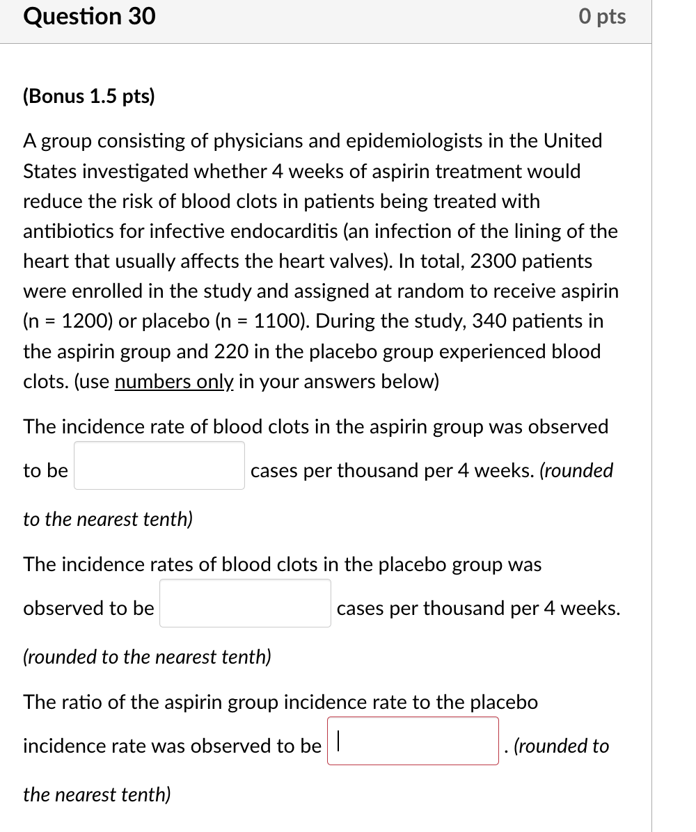 Solved Question 30(Bonus 1.5 ﻿pts)A group consisting of | Chegg.com