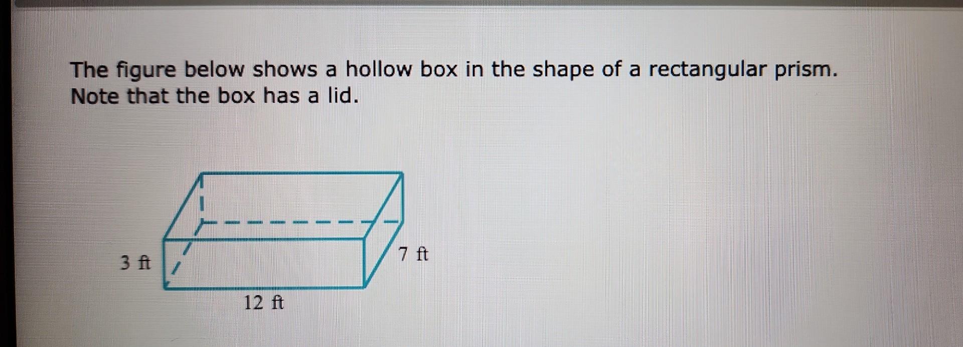 Solved The figure below shows a hollow box in the shape of a | Chegg.com