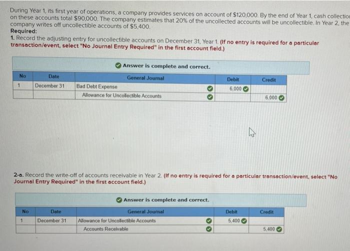 Solved Exercise 5-7B Establish an allowance for | Chegg.com