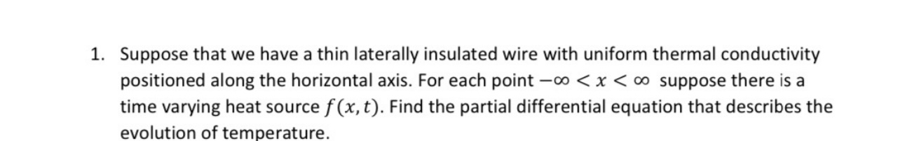 Solved Suppose that we have a thin laterally insulated wire | Chegg.com