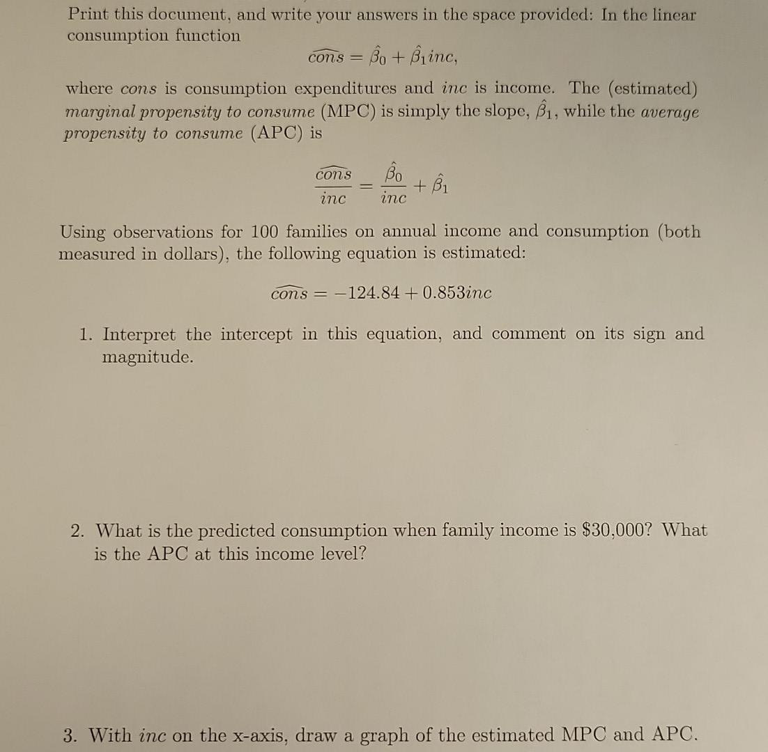 Solved Print this document, and write your answers in the | Chegg.com