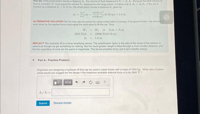 Solved Let's see how Pascal's law can be used to amplify a | Chegg.com