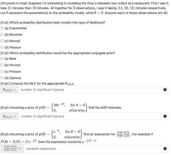 Solved (20 points in total) Suppose l'm interesting in | Chegg.com