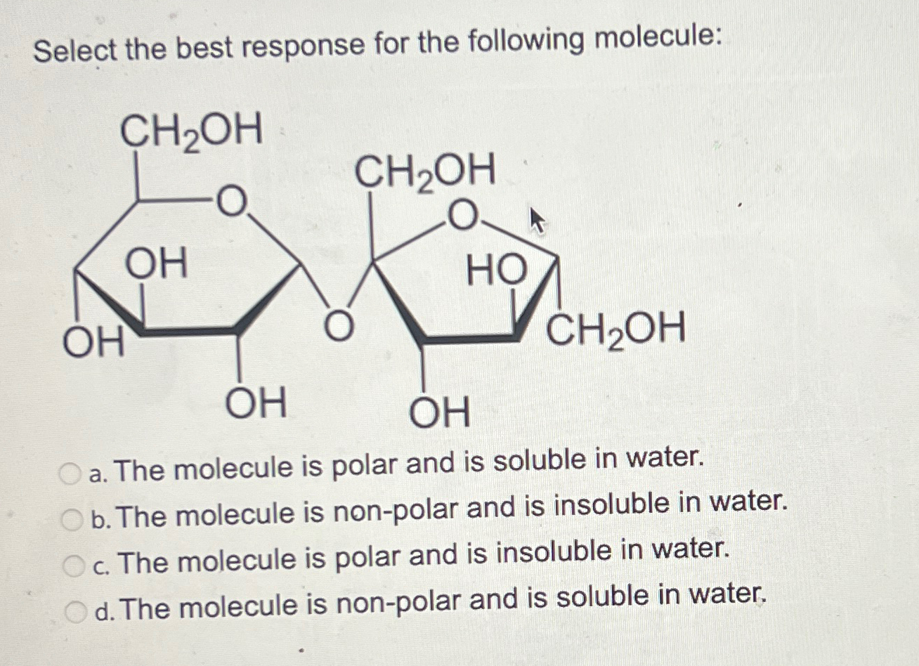 Select the best response for the following | Chegg.com
