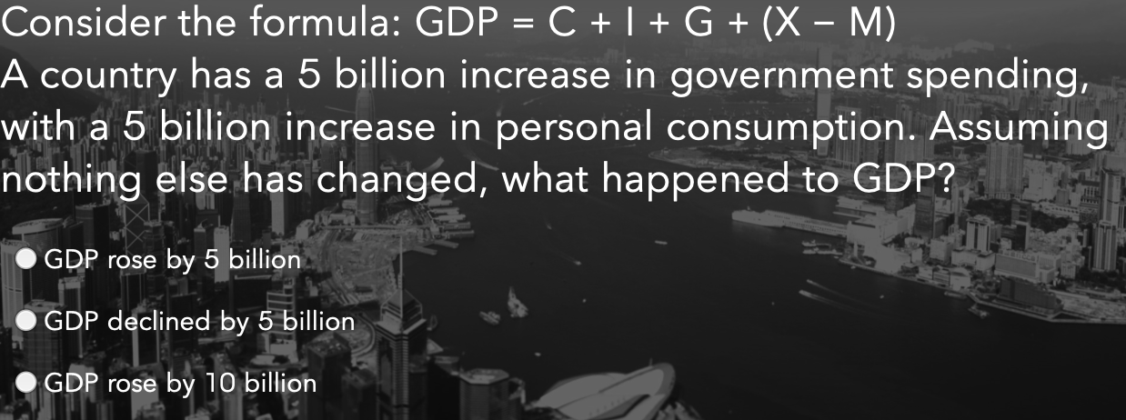 Solved Consider the formula: GDP | Chegg.com