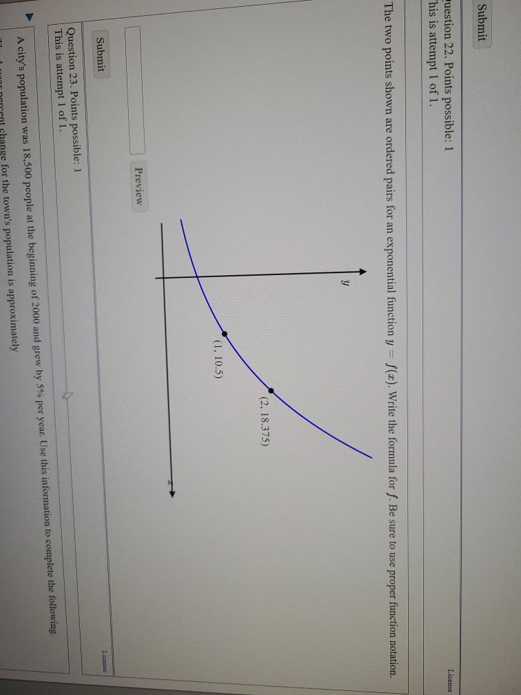 Solved Submit License Question 22. Points possible: 1 This | Chegg.com