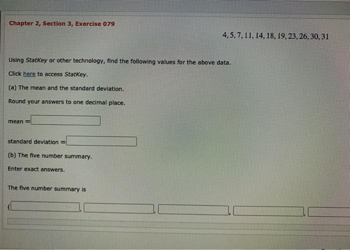 Solved Chapter 2, Section 3, Exercise 079Using statkey or | Chegg.com