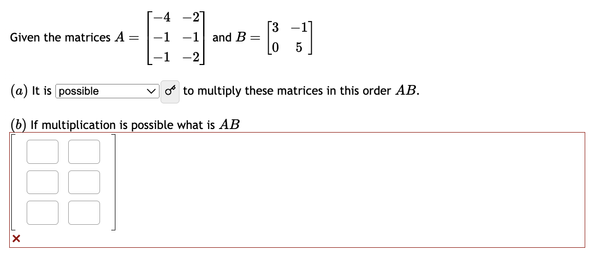 Solved Complete these 5 ﻿matrices problems, no work needed. | Chegg.com