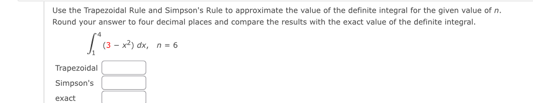 Solved Use the Trapezoidal Rule and Simpson's Rule to | Chegg.com