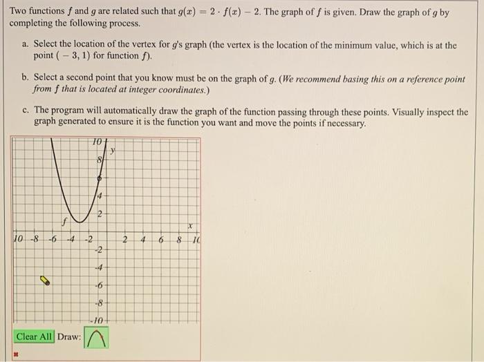 Solved Two functions f and g are related such that g(x) = 2 | Chegg.com