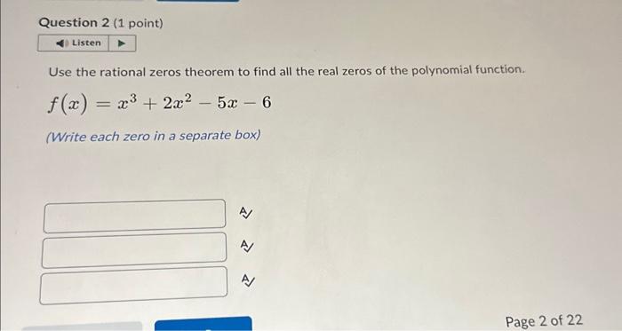 Solved Use the rational zeros theorem to find all the real | Chegg.com