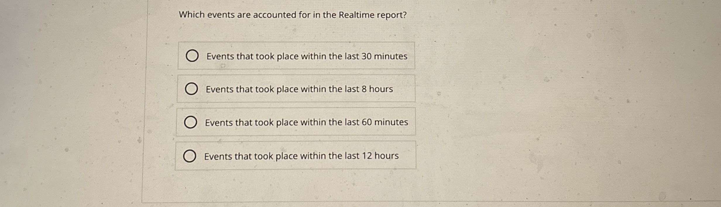 Solved Which events are accounted for in the Realtime | Chegg.com