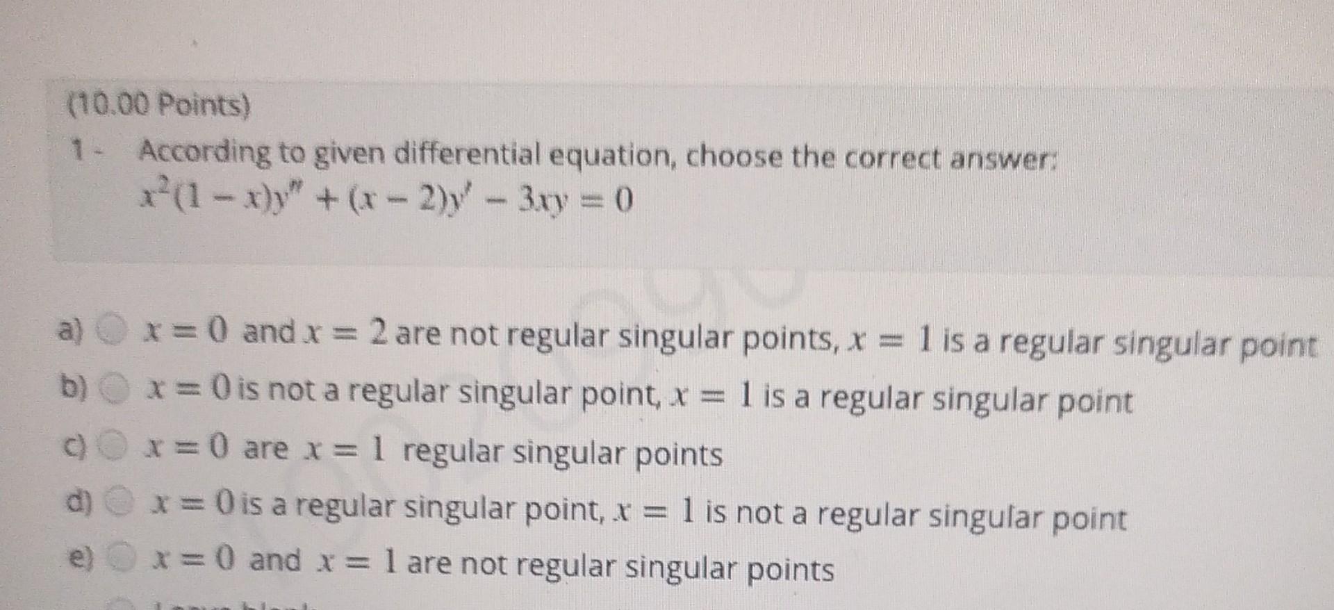Solved (10,00 Points) 2- Solve the given initial value | Chegg.com Solved (10,00 Points) 2- Solve the given initial value | Chegg.com