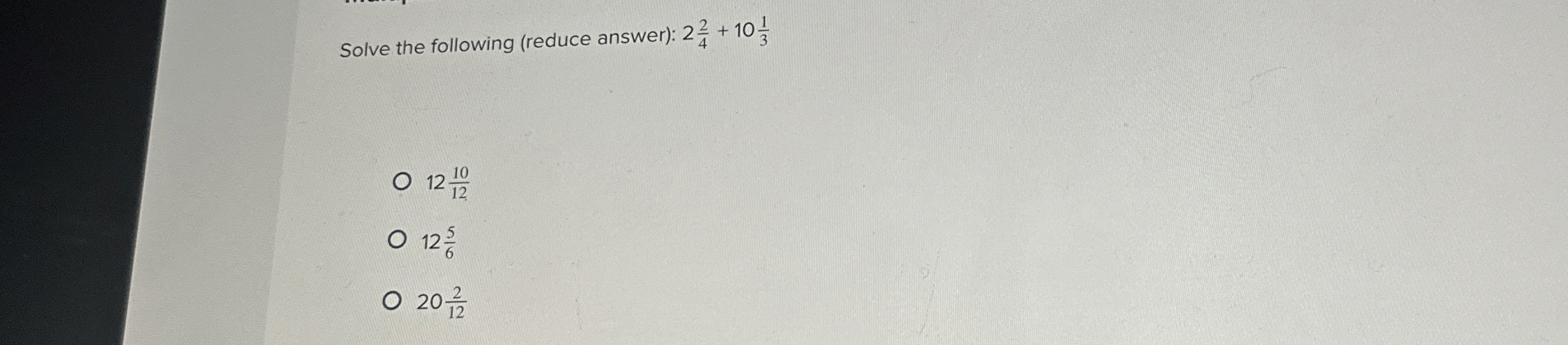 Solved Solve the following (reduce answer): | Chegg.com