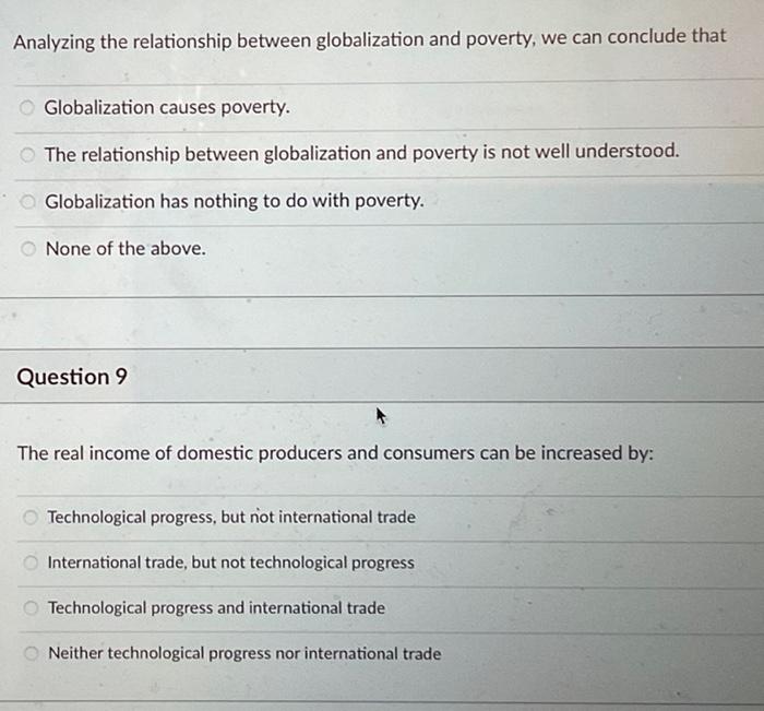 Solved Analyzing the relationship between globalization and | Chegg.com