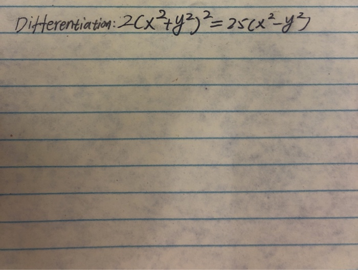 Solved Ditterentiation: 26x343=750&+y3 | Chegg.com Solved Ditterentiation: 26x343=750&+y3 | Chegg.com