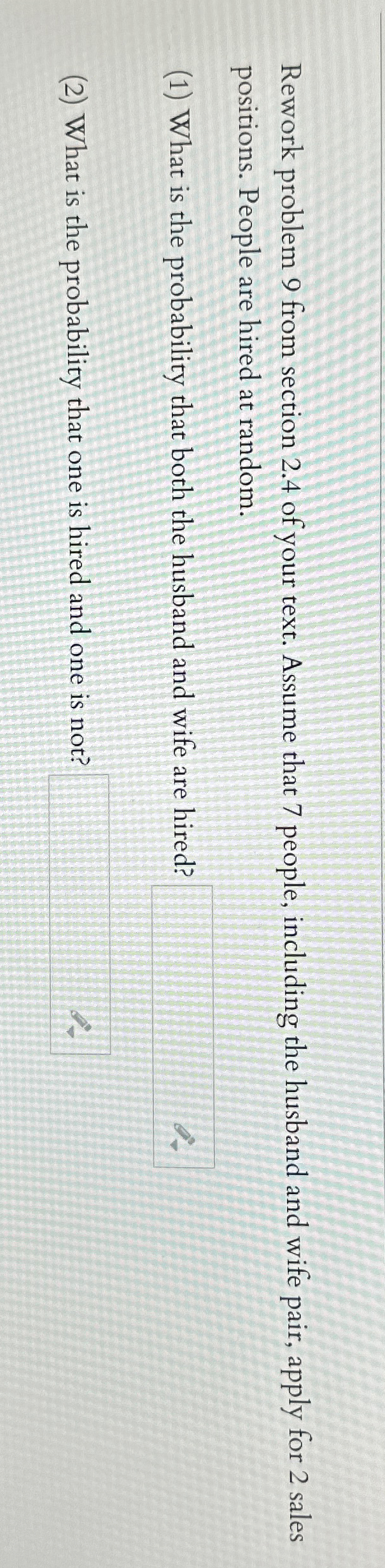 Solved Rework problem 9 ﻿from section 2.4 ﻿of your text. | Chegg.com
