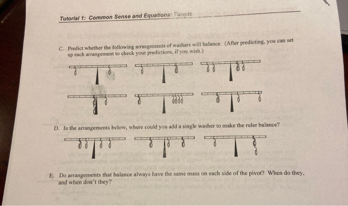 Solved IV. Balancing multiple objects For this section, | Chegg.com