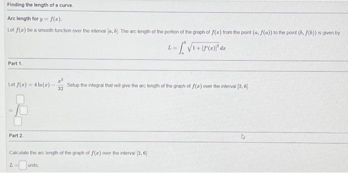 Solved Arc length for y=f(x). Let f(x) be a smooth function | Chegg.com